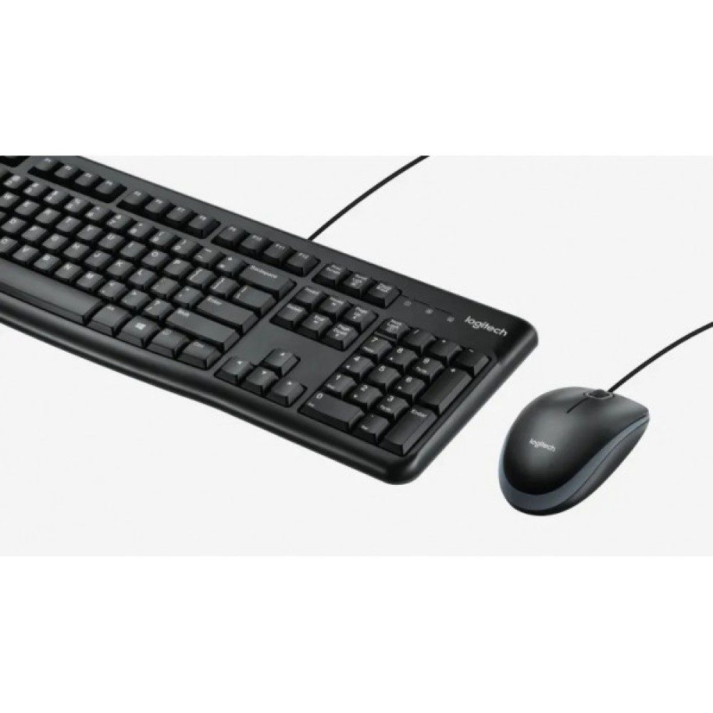 Logitech MK120 Wired Arabic Black Keyboard Mouse Combo