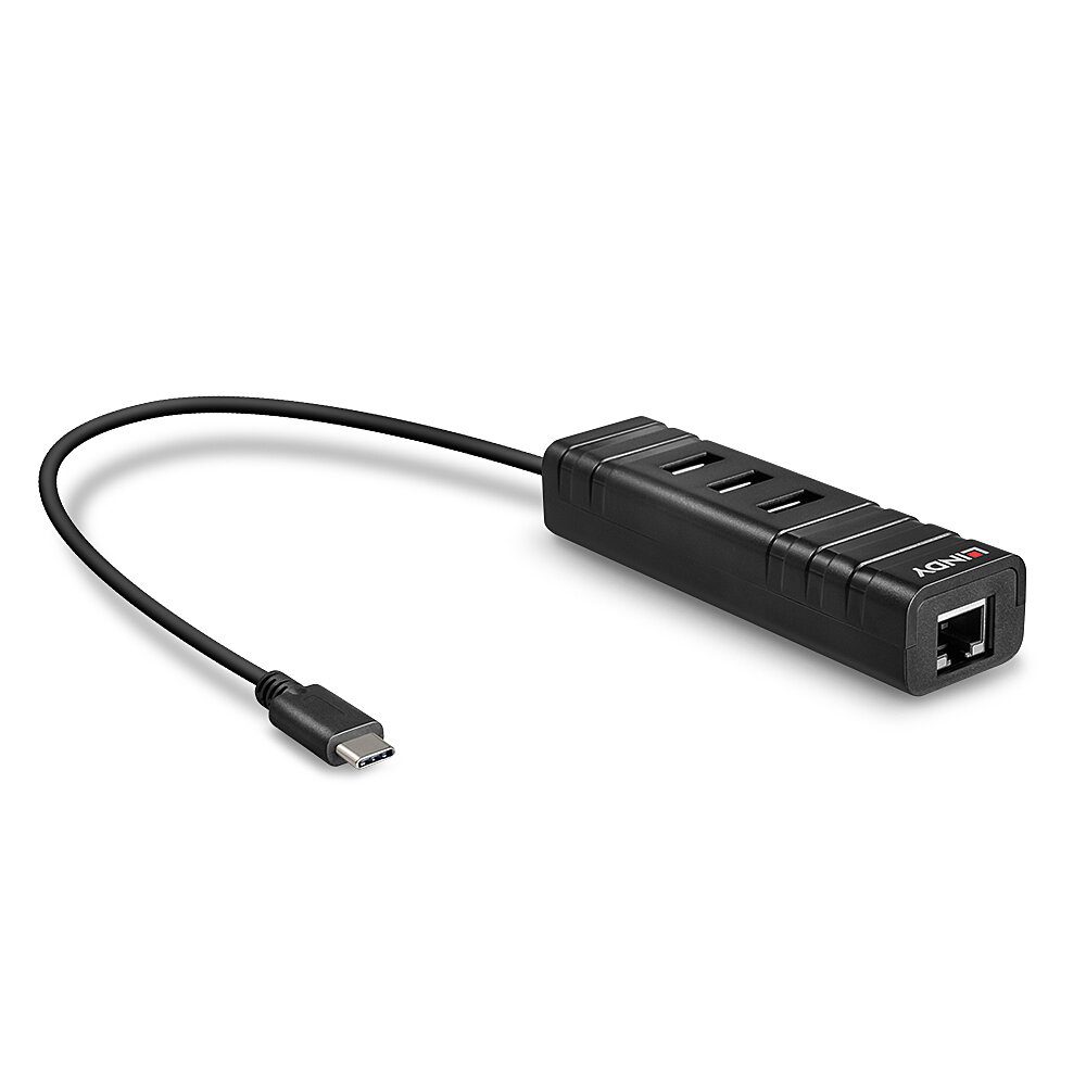 Lindy 43249 USB 3.1 Hub and Gigabit Ethernet Adapter