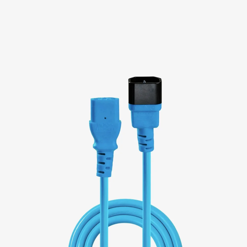 LINDY 2m IEC EXTENSION CABLE BLUE - 30472 - Newcomme