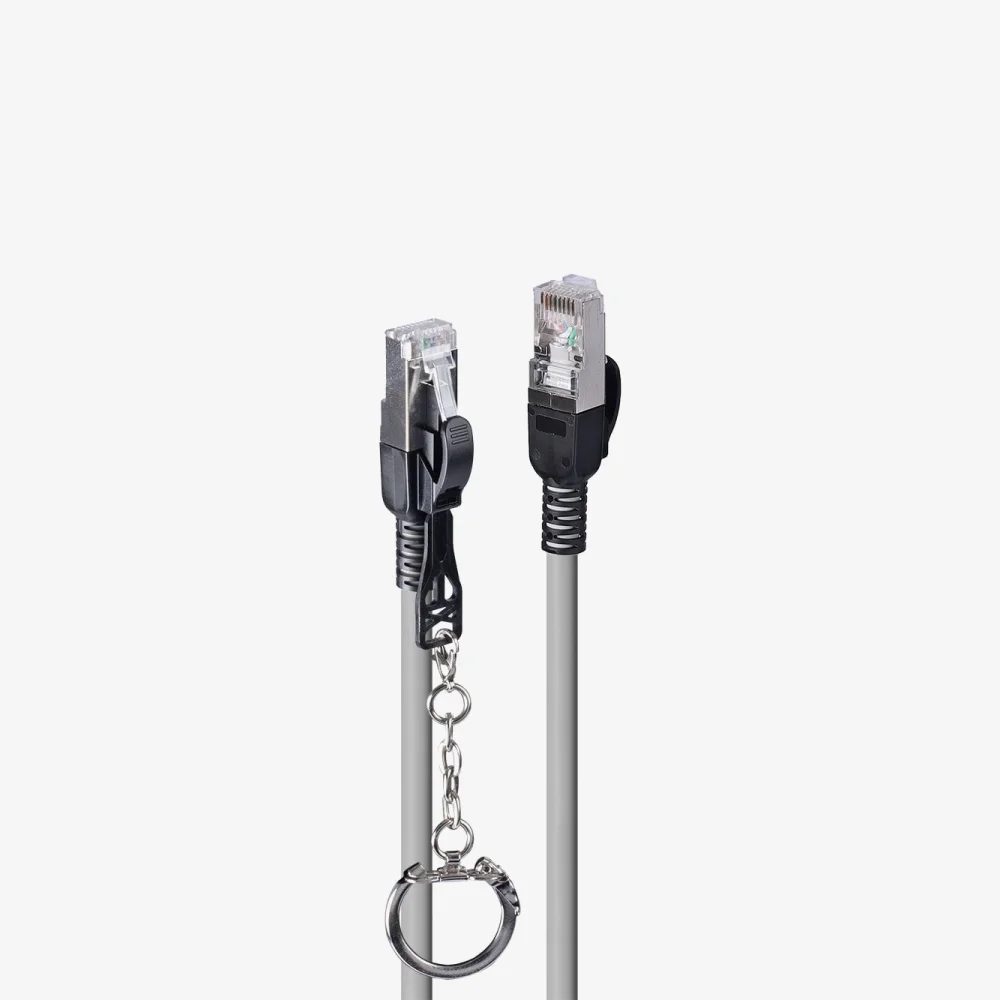 LINDY 1m CAT.6A S/FTP LOCKING NETWOEK CABLE, GREY - 47602 - Newcomme