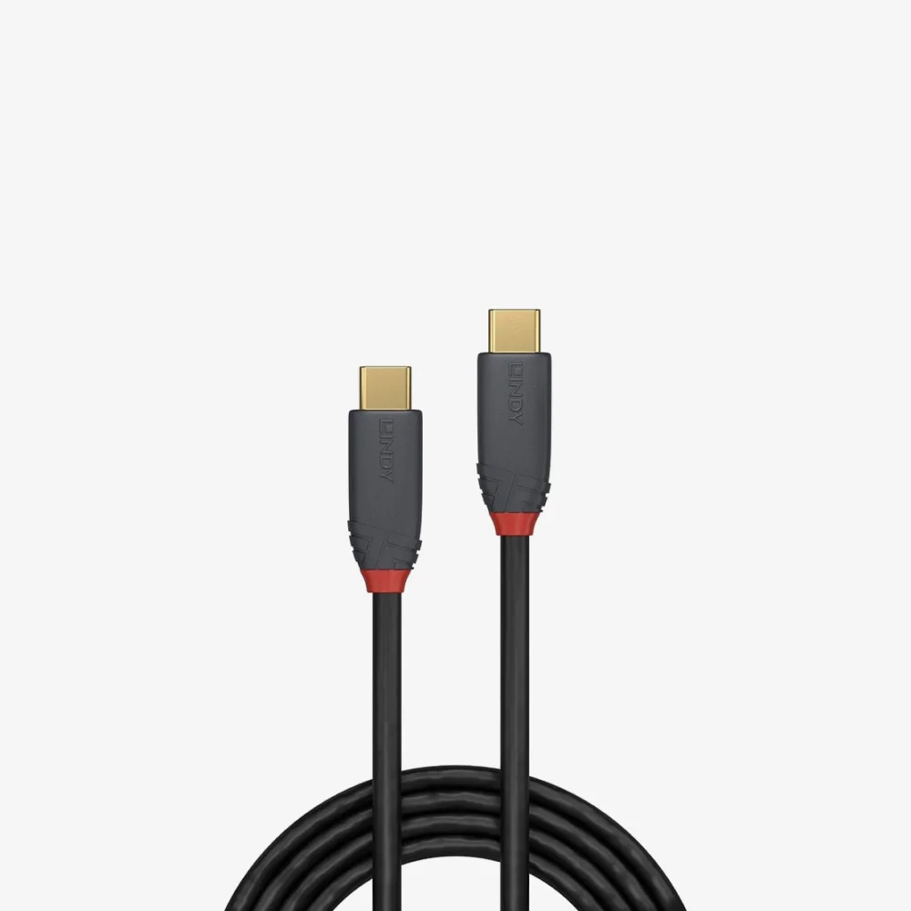 LINDY 1m USB 3.2 TYPE C TO C CABLE, 20GBPS, 5A, PD, ANTHRA LINE - 36901 ...