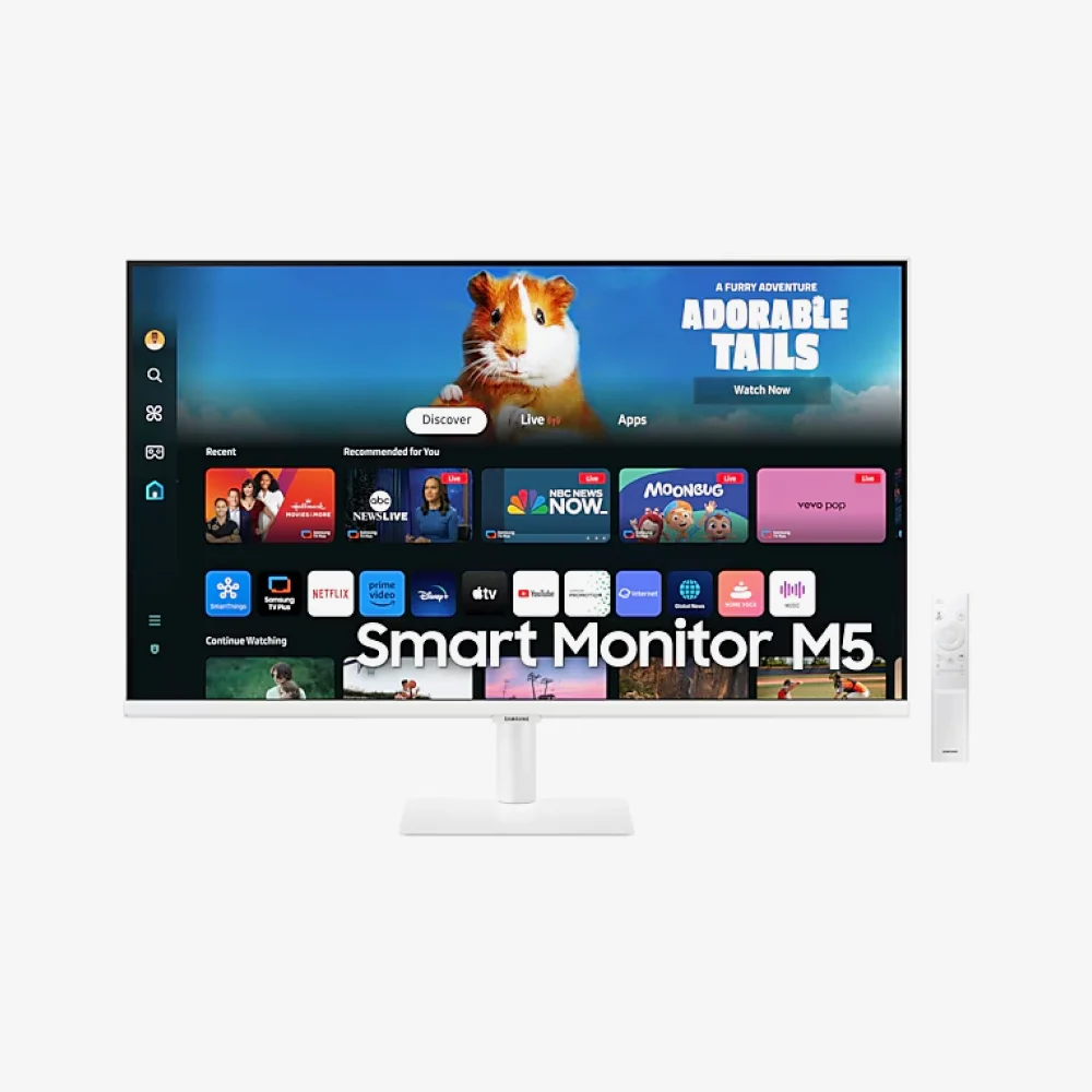 Samsung 27" Smart Monitor M5 M50D FHD White - LS27DM501EMXUE - Newcomme